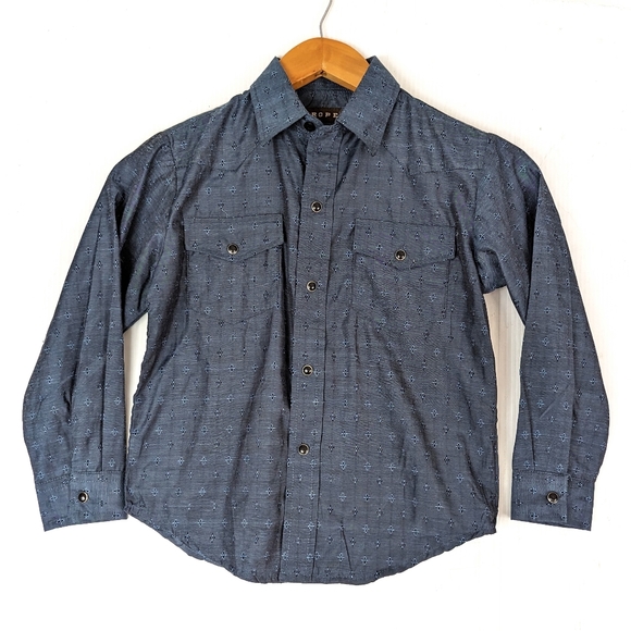 Roper | Shirts & Tops | Roper Boys From Print Western Pearl Snap Front ...